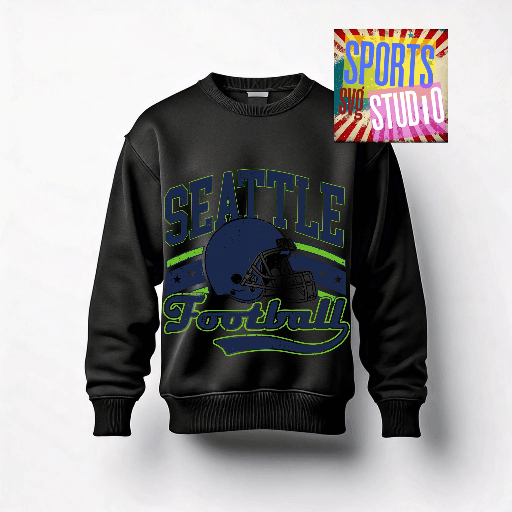 Seattle Football Fan Art Design for Printing, Cutting and Sublimation ...