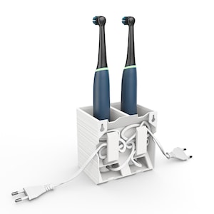 Toothbrush Holder – Hides Cables, With Concealed Cable Management for ...