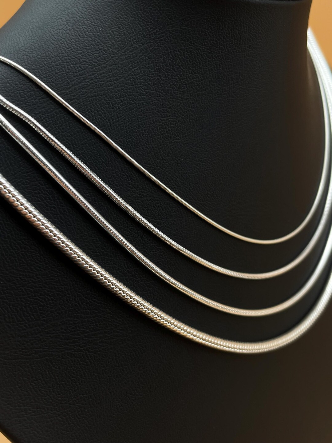 Silver Herringbone Chain , Necklace Silver, Shiny Snake Chain ,925 ...