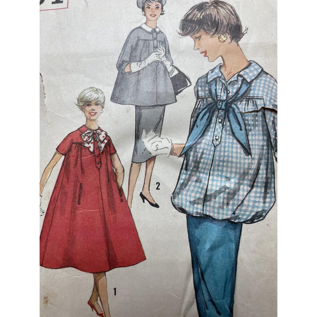 Vtg 1960s Simplicity 2704 Pattern Maturnity One/two Piece Dress - Etsy