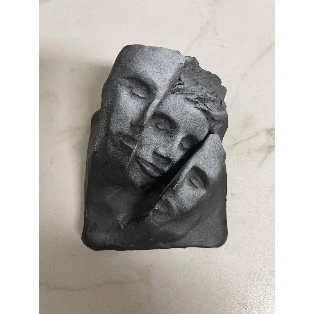 Signed Sean Corner Abstract Sculpture Face Wall Art Mask 4" X 3.25" - Etsy