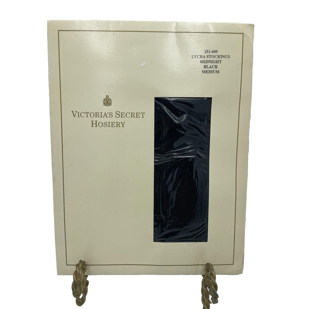 Victoria's Secret Hosiery Vintage Stretch Lycra Stockings Midnight ...