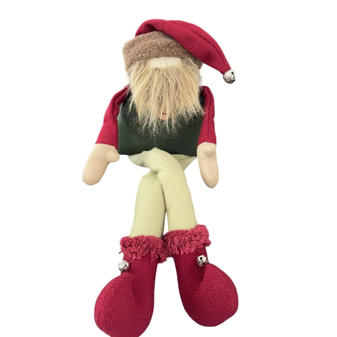 Vintage 2002 Woof & Poof Santa Shelf Sitter Plush Musical Box 27" - Etsy