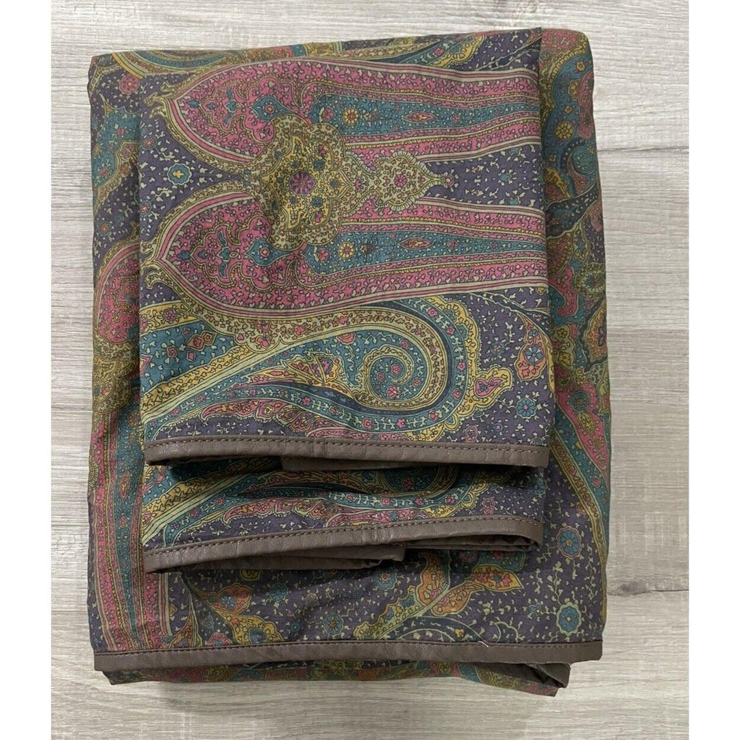 VERY RARE Vintage Ralph Lauren Pomeroy Plum KING Sheet 4pc Set W ...