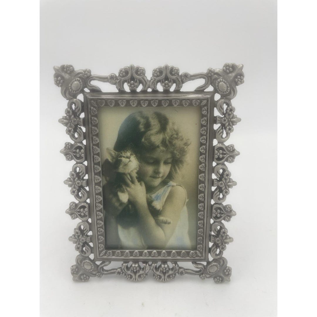 Bombay Company Vintage Y2k Scroll 2x3 Picture Frame Heavy Silver Metal ...