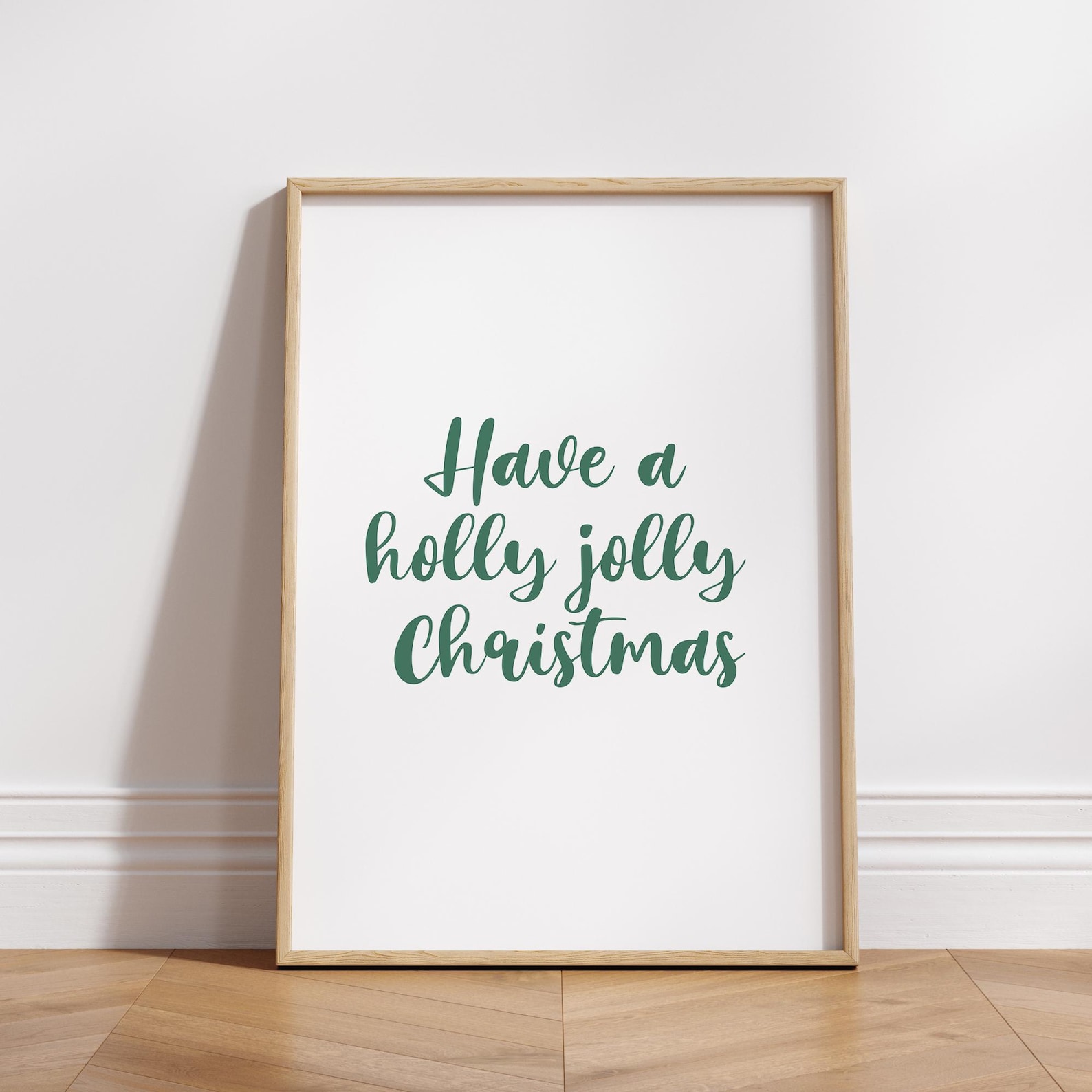 Holly Jolly Christmas Wall Art, Christmas Sentence Print, Holiday ...