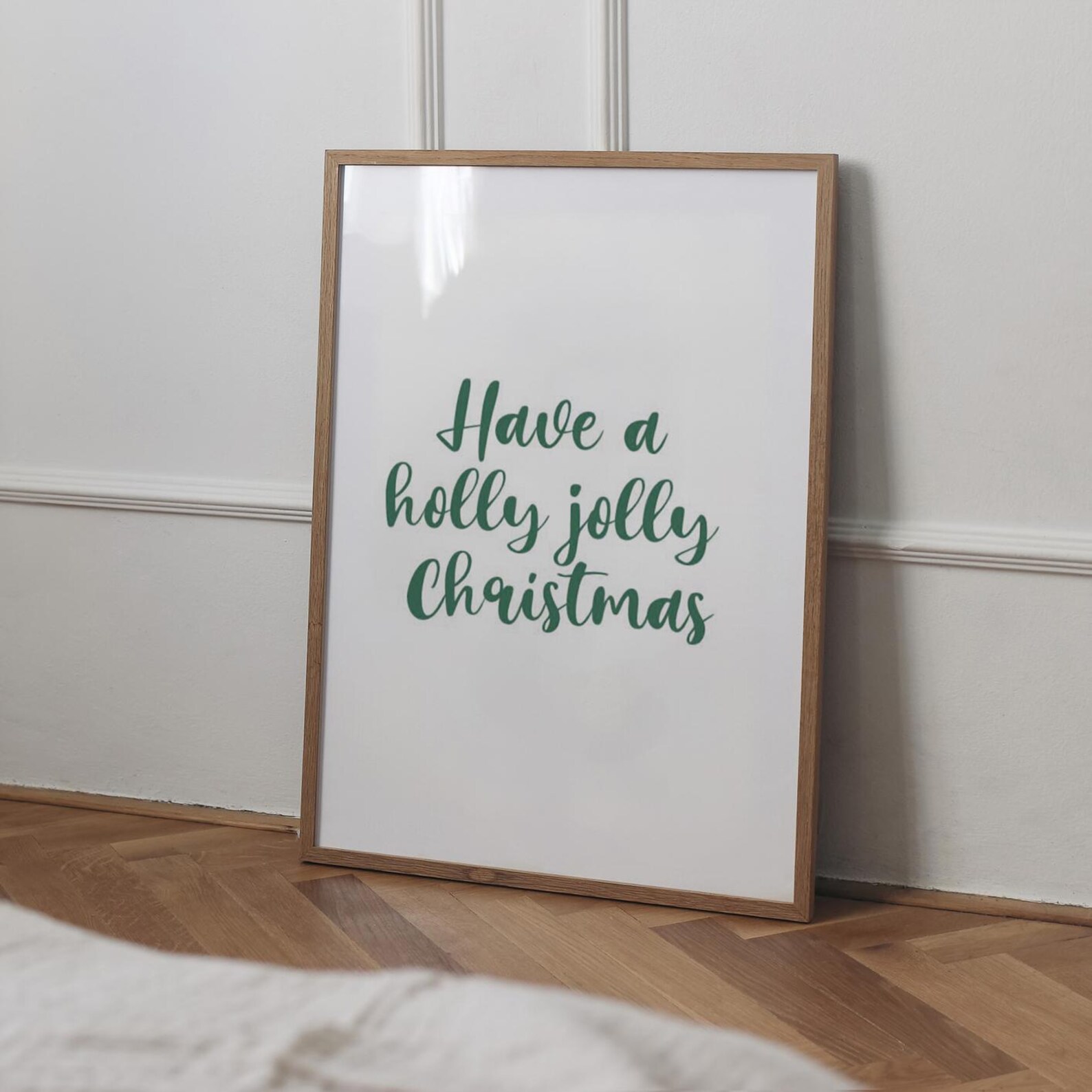 Holly Jolly Christmas Wall Art, Christmas Sentence Print, Holiday ...