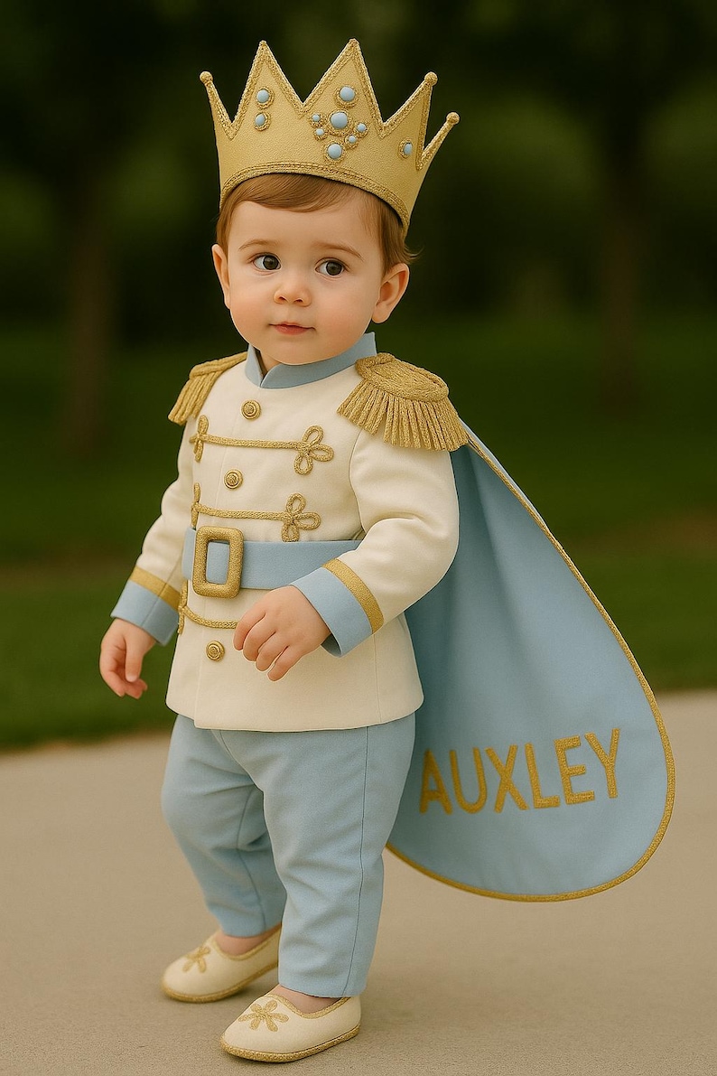 Baby Boy Prince Charming Costume, With Personalized Sash, 1st Birthday ...