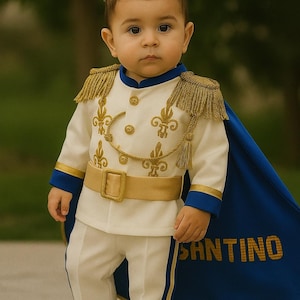 Baby Prince Costume: White & Gold Birthday Outfit With Crown - Etsy