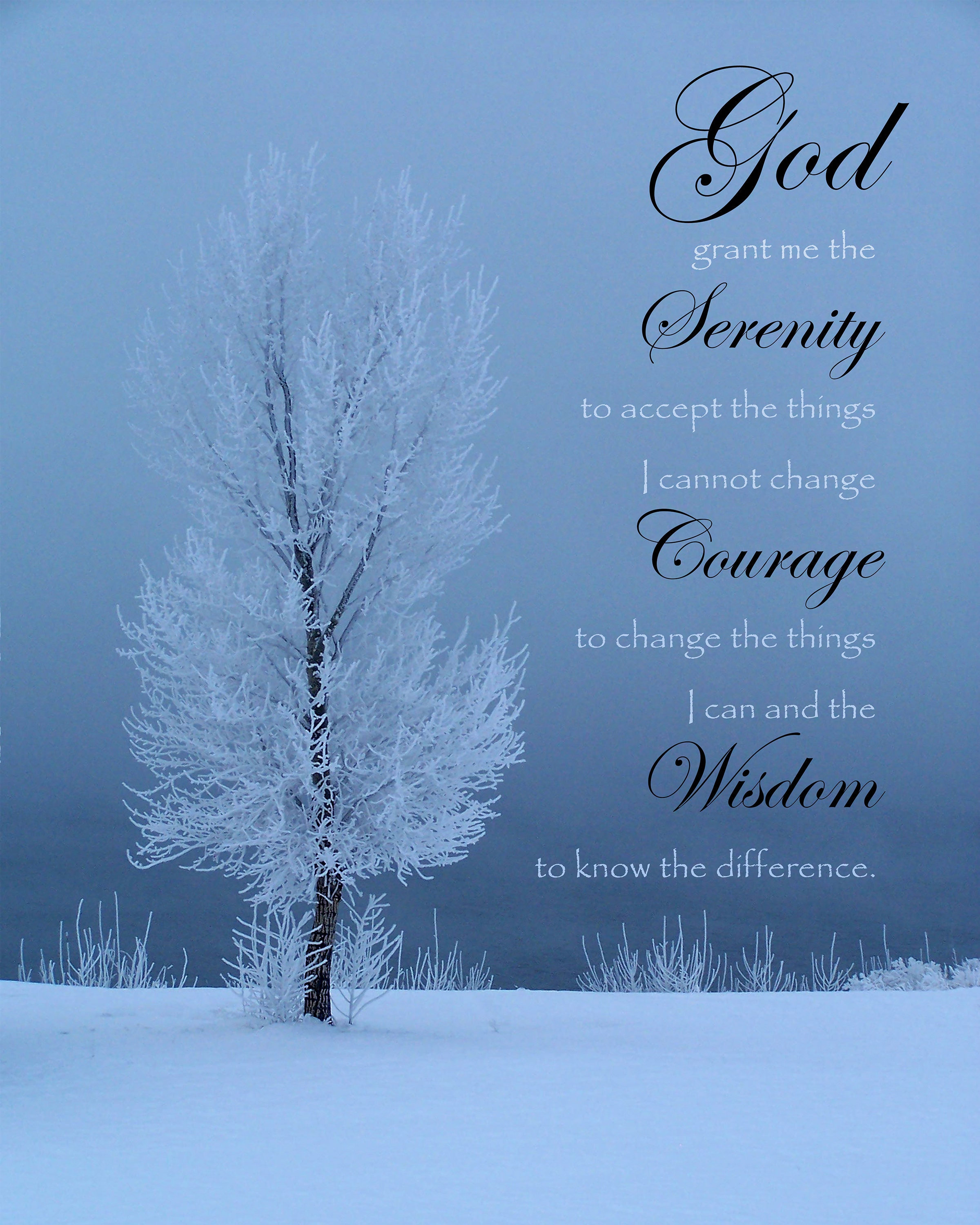 Serenity Prayer ( Photo ) Poetry Print, Tree Poem, Poetry Poster ...