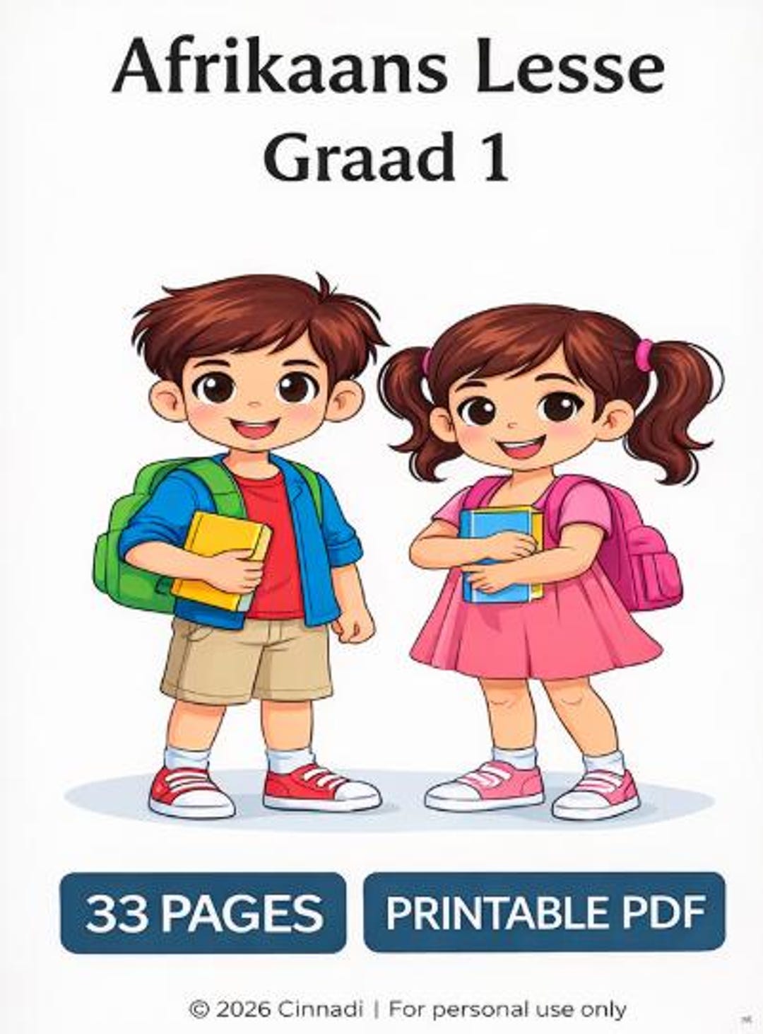 Afrikaans Grade 1 Workbook | Lessons & Exercises | Printable PDF - Etsy
