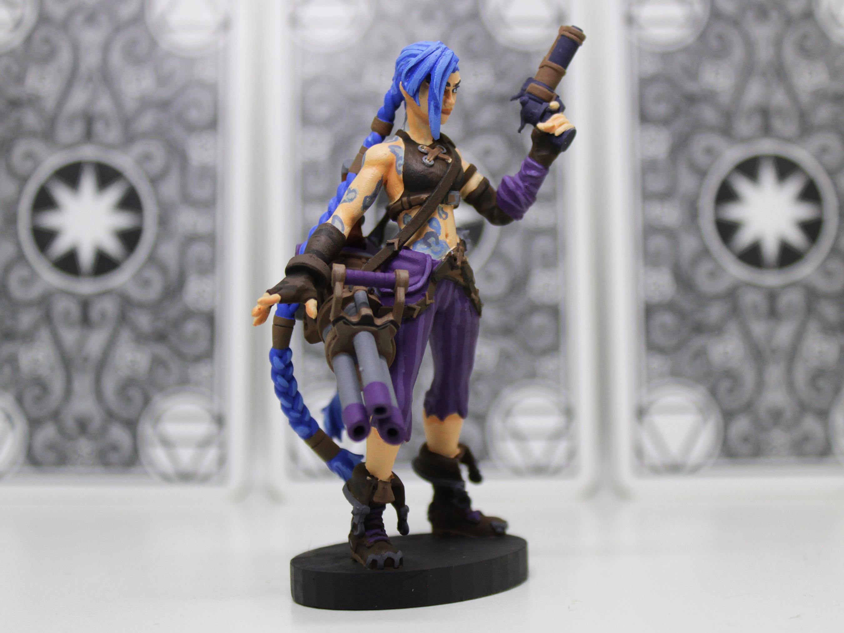 Arcane Jinx and VII League of Legends Custom Collectible Hand-painted 3D Printed Resin Figurine ...