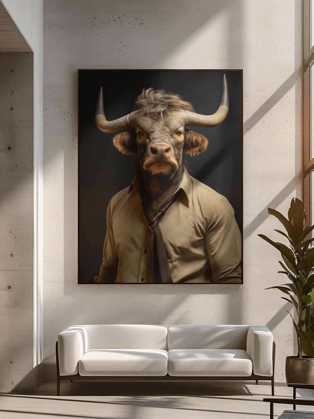 Corporate Bull Digital Art for Printing on Canvas or Walls XL ...