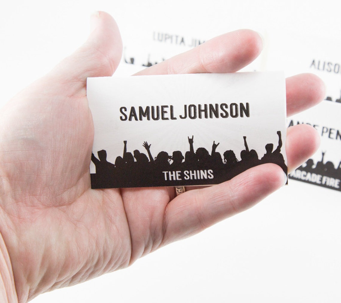 Rock Concert Place Card Wedding Decor Escort Seating Name | Etsy