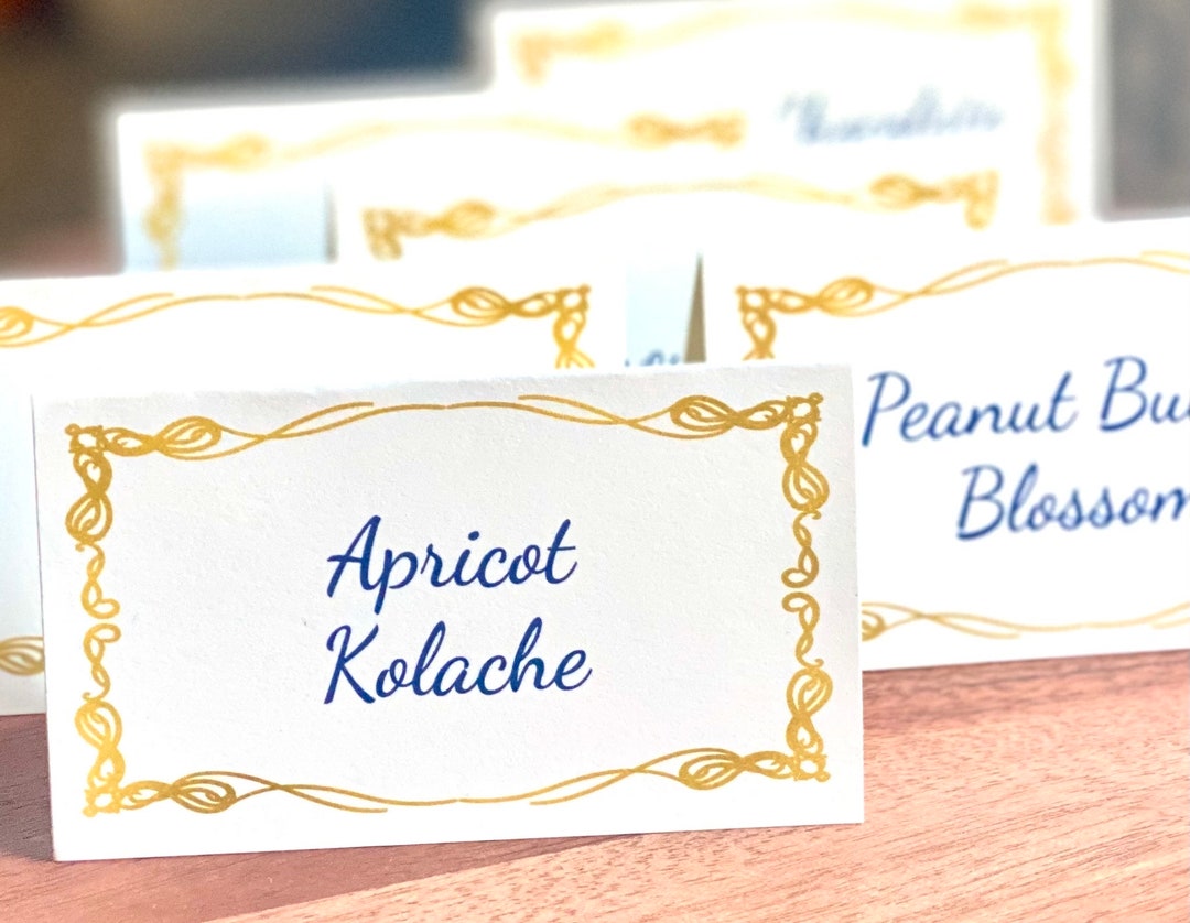 Vintage Border Place Cards: Customizable Wedding & Party Decor for ...