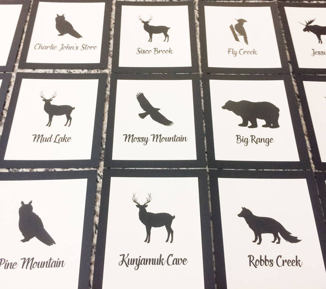 Custom Woodland Animal Table Numbers: Wedding, Party Decor - Etsy