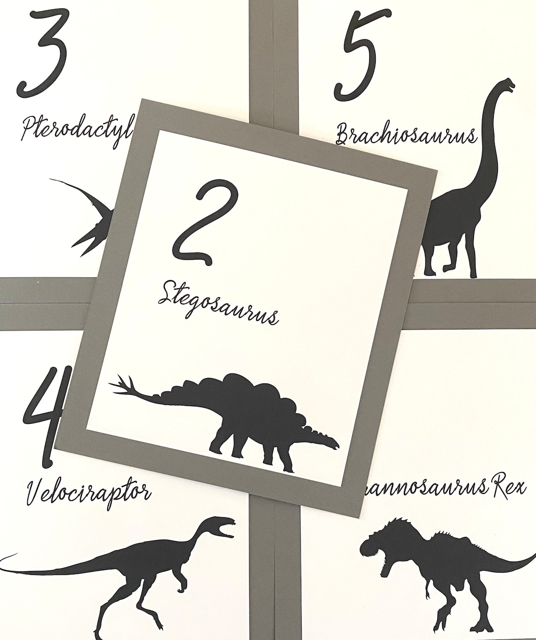 Dinosaur Table Numbers: Custom Wedding, Party, Bar Mitzvah Decor - Etsy
