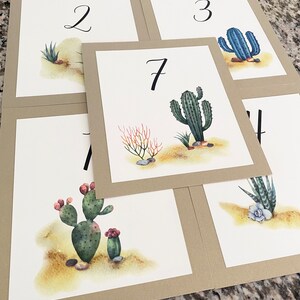 Cactus Table Number for Wedding Reception or Party Decoration, Perfect ...