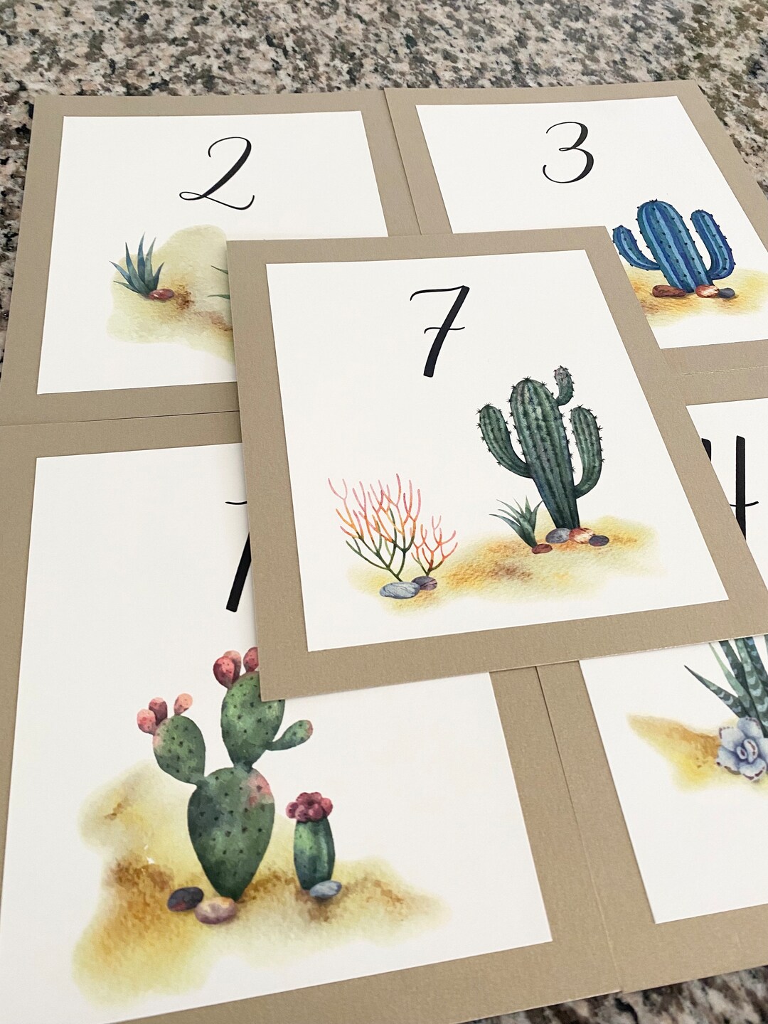 Cactus Table Number for Wedding Reception or Party Decoration, Perfect ...