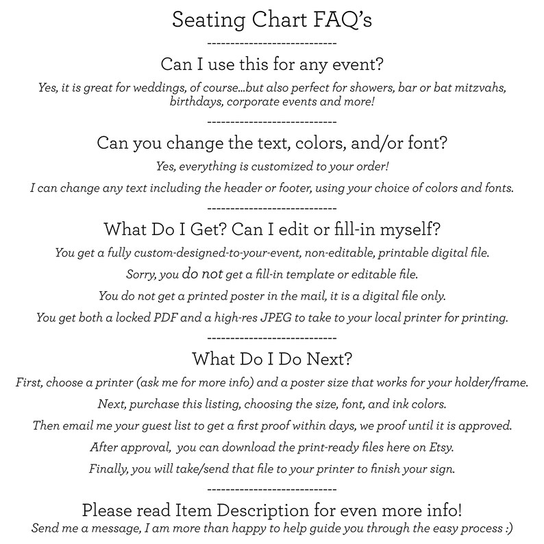 Musical Instrument Seating Chart Printable: Music Theme Wedding or Bar ...