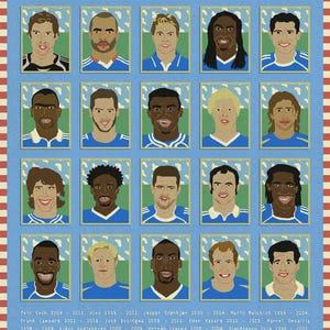 Chelsea Legends Print. Hand Drawn Football Poster - Etsy