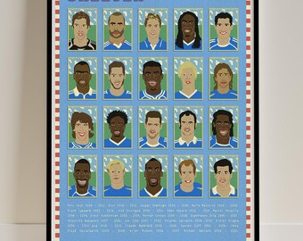 Arsenal Legends Print. Hand Drawn Football Poster - Etsy
