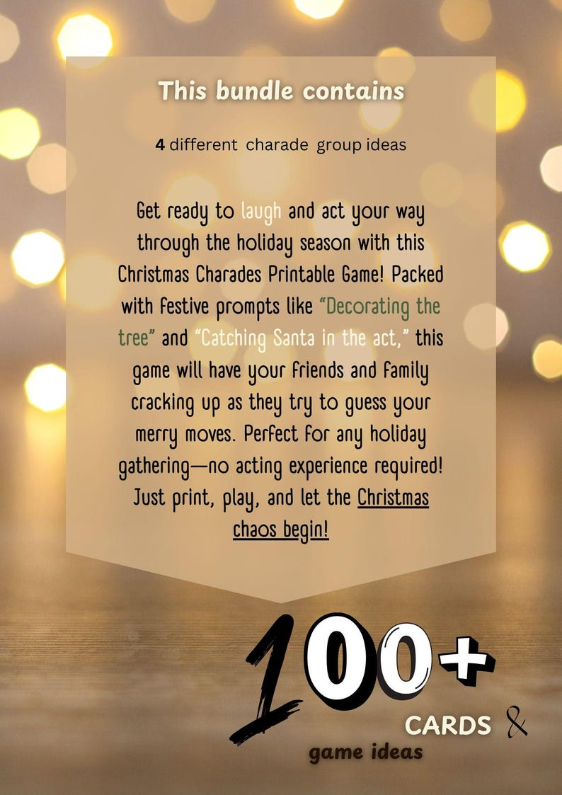 Ultimate Christmas Charades Game – Over 100 Hilarious Ideas & Printable ...