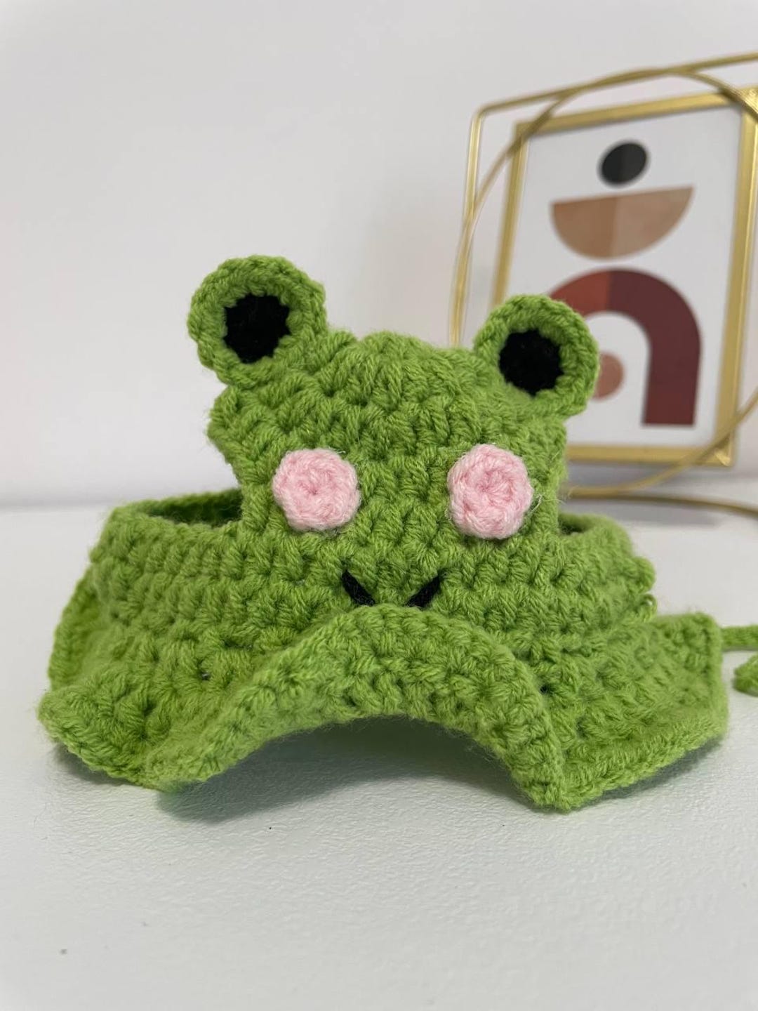 Handmade Crochet Frog Dog Hat: Spring Pet Costume for Small Dogs - Etsy