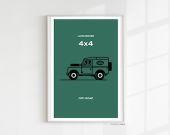 Series 1 Land Rover Poster, Rover, Illustration, Wall Decor, Land Rover ...