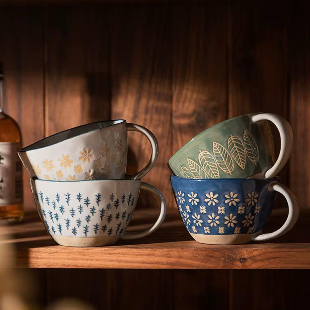 Handmade Ceramic Coffee Mug Ceramic Mug big Blue Mug starlight Mug ...