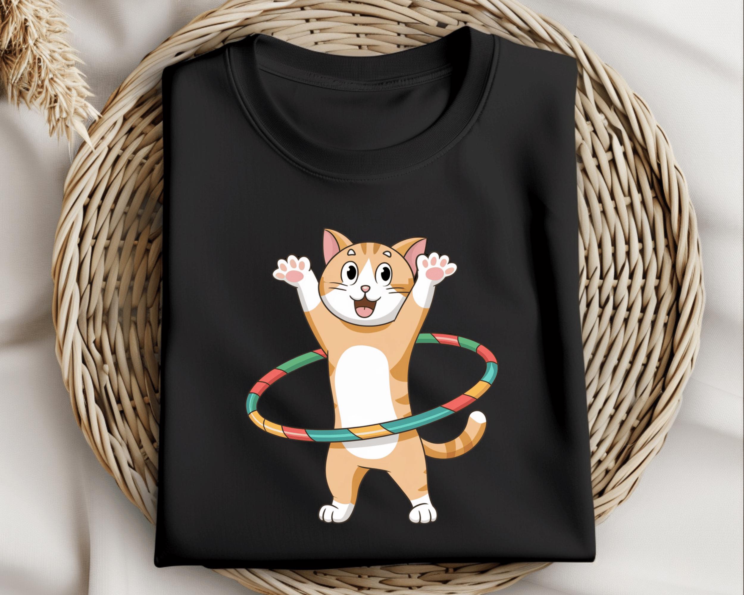 Hula Hoop Cat PNG Clipart, Cute Cat Digital Download, Perfect for T ...