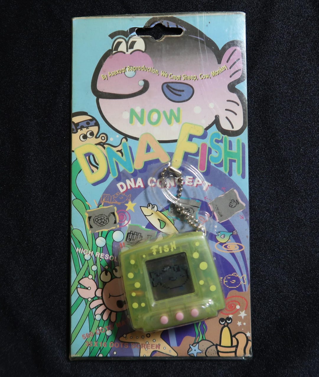Retro Virtual Pet DNA FISH Tamagotchi Green, Electronic Pocket Pet 90s ...