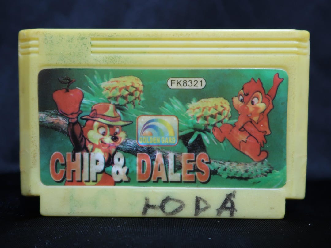 Rare 8 Bit Chip Dales Game Cartridge 90s for Famiclone Console Famicom ...
