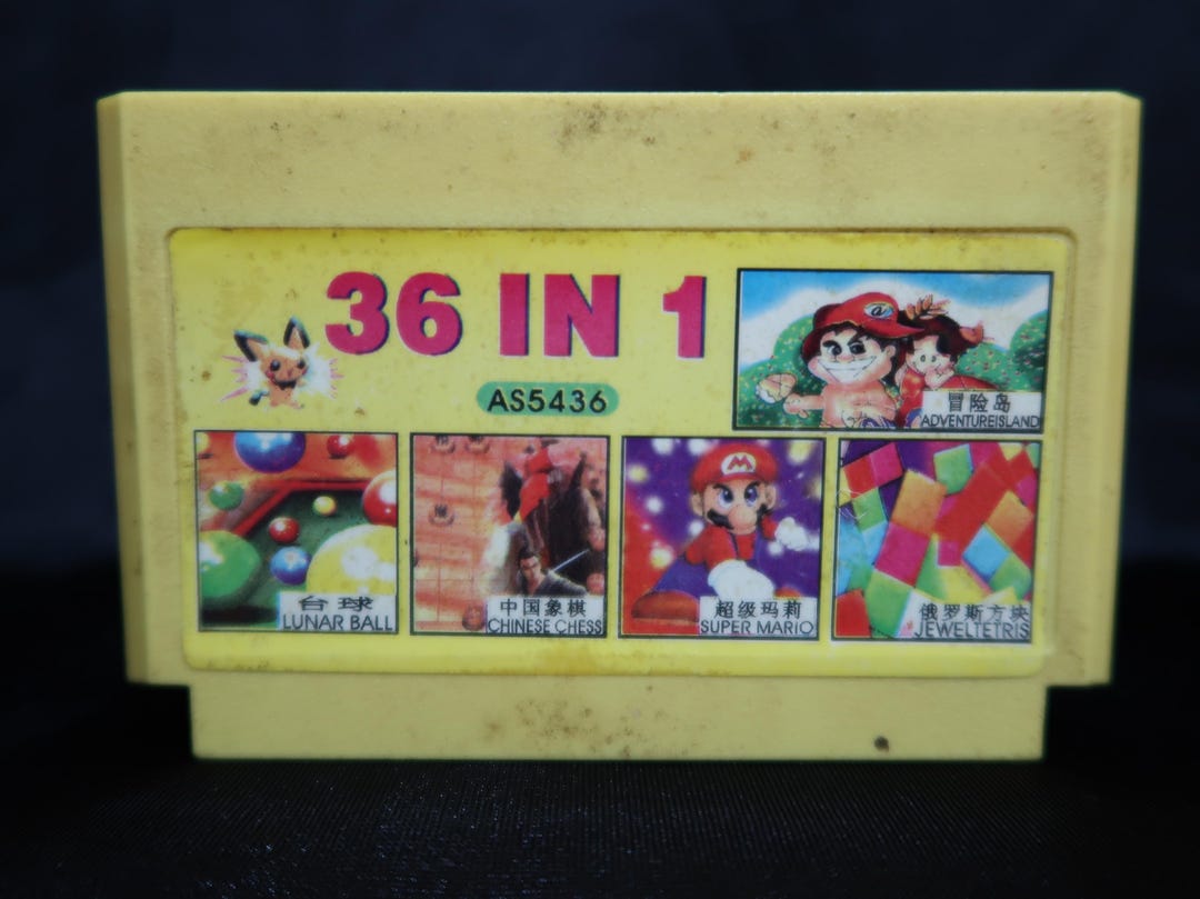 8 Bit Super Mario, Pool 36in1 Game Cartridge 2000s for Famiclone ...