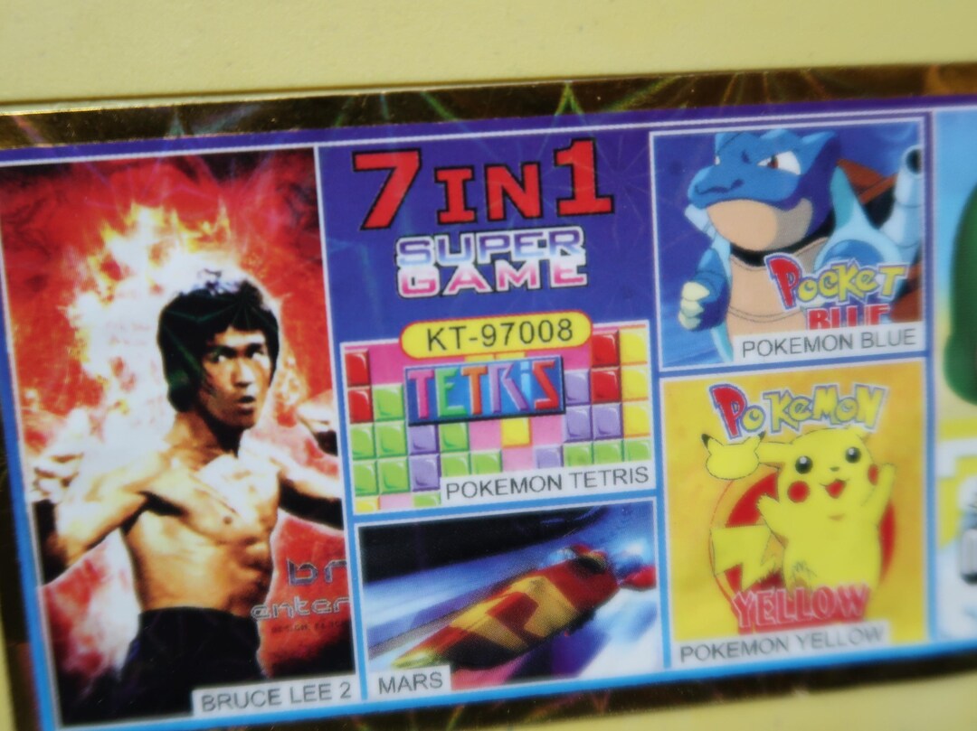 8 Bit Bruce Lee 2, Pokemon 7in1 Game Cartridge 2000s for Famiclone ...