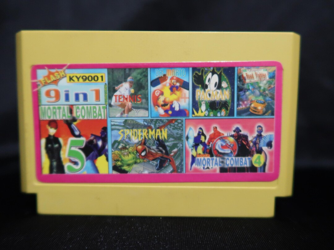 Rare 8 Bit Tennis, Road Fighter Game Cartridge 90s for Famiclone ...