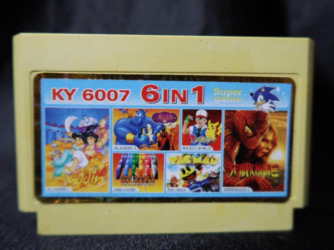 8 Bit Aladdin 1/3, Pocket World 6 in 1 Game Cartridge 2000s for ...