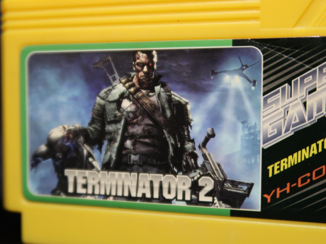 8 Bit Terminator 2 Game Cartridge 90s for Famiclone Console Famicom 60 ...