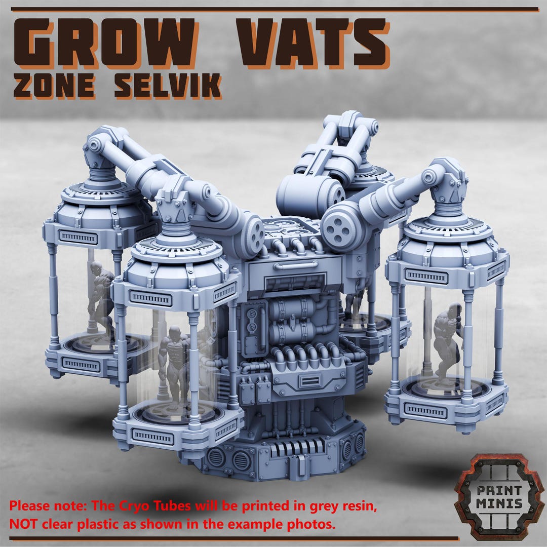 Fleshforged Grow Vats / Cryo Chambers | 3D Printed Terrain by Print ...