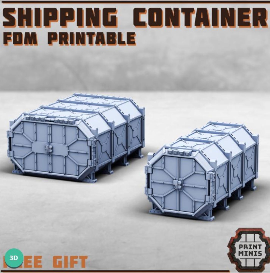 Sci-fi Shipping Containers | 3D Printed Miniature by Print Minis - Etsy