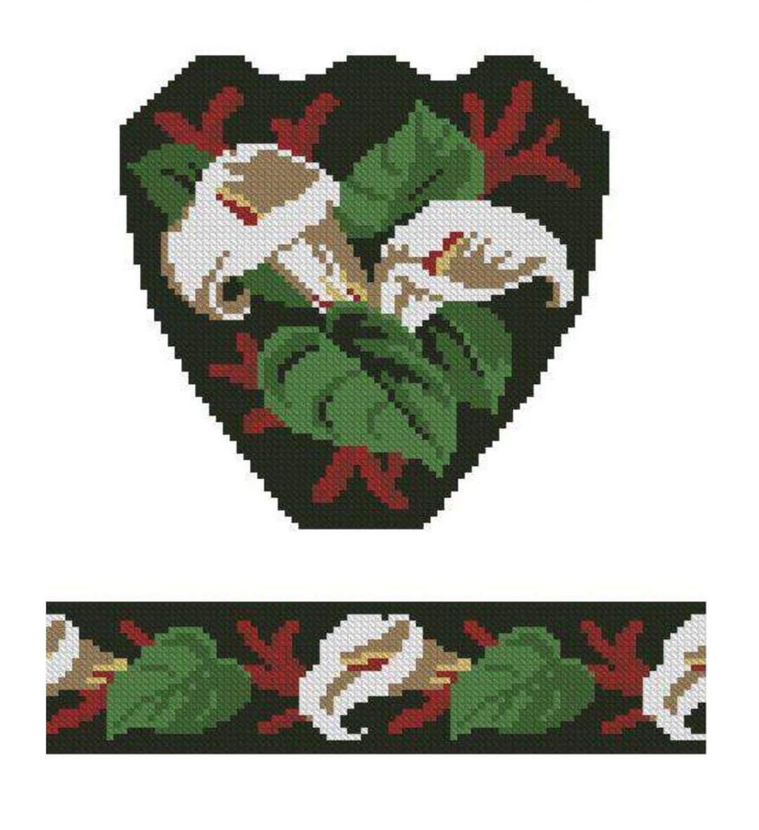 Calla Lilies Antique Digital Cross Stitch Pattern - Etsy