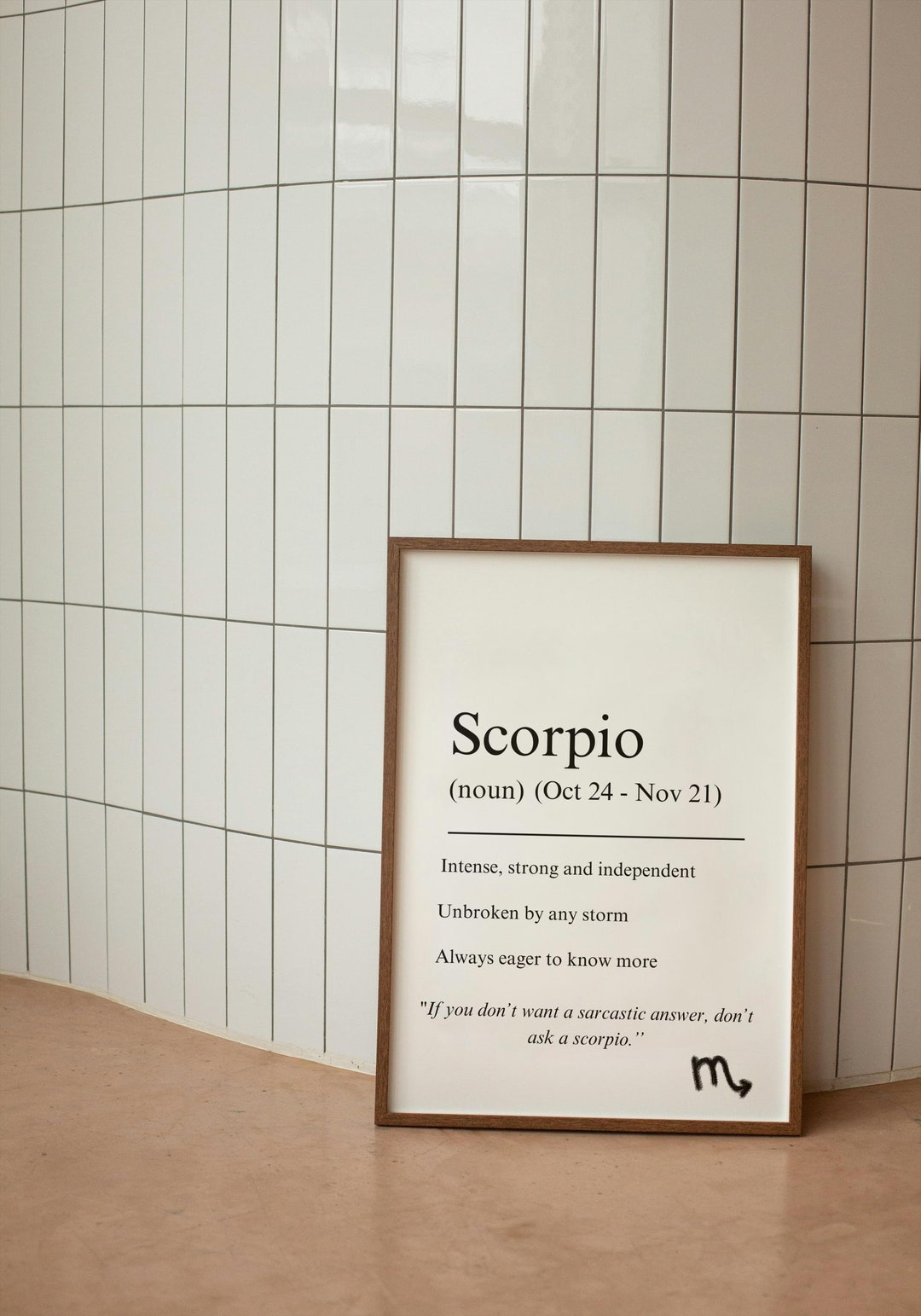 Scorpio Star Sign Definition Modern Dictionary Meaning Poster Star Sign ...