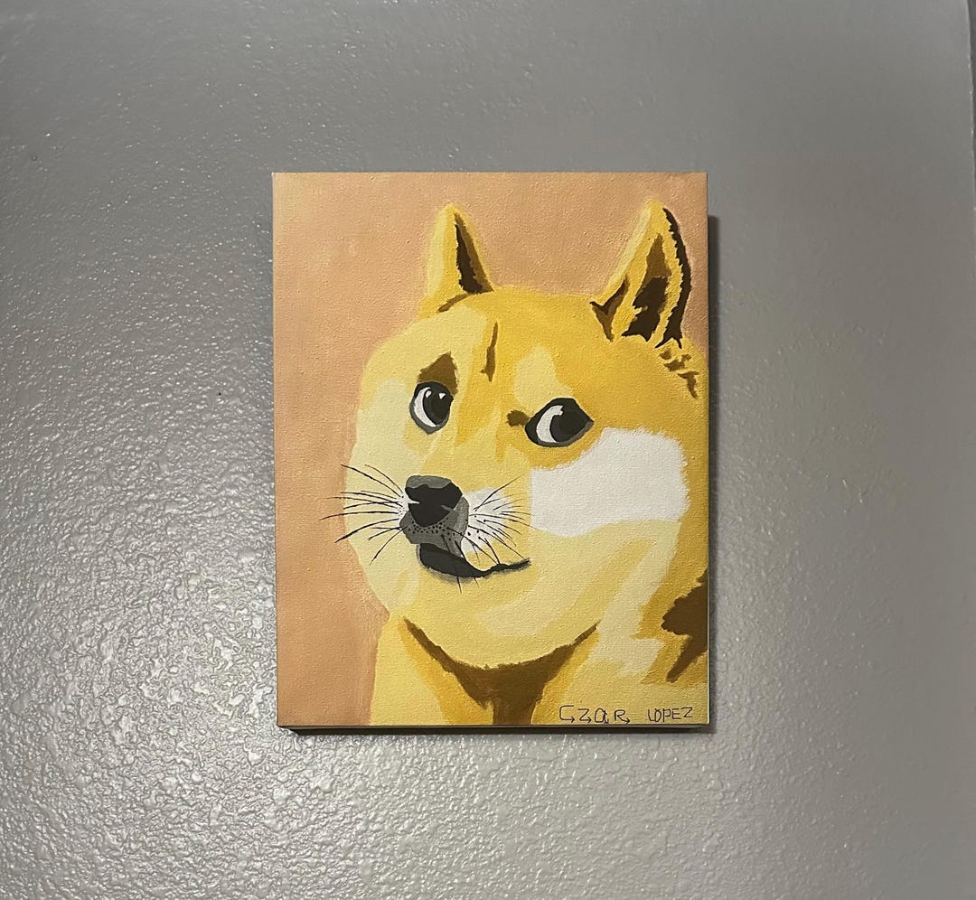 Doge Painting Print From El Paso Artist Czar Lopez - Etsy