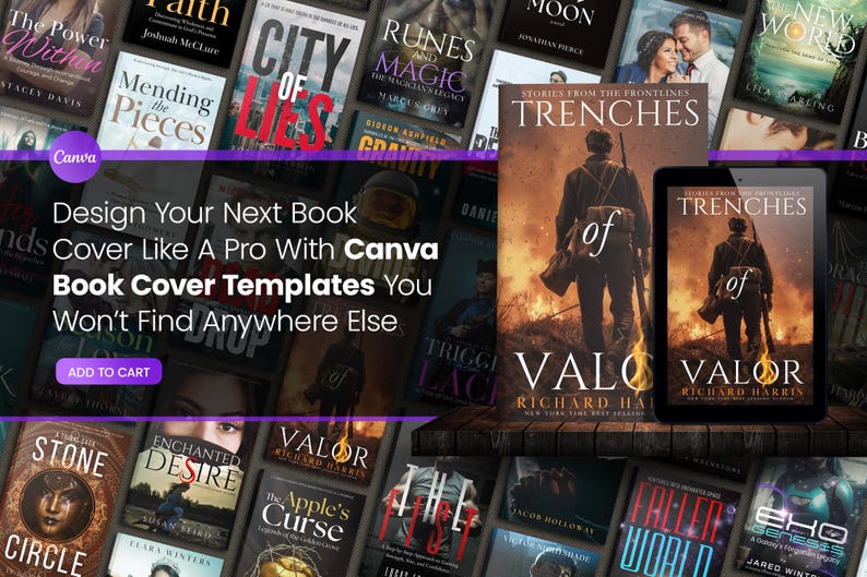 30 Canva KDP Book Cover Templates Fiction Editable Pack – Ready to Edit ...