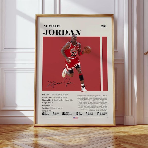 Michael Jordan Poster - Etsy