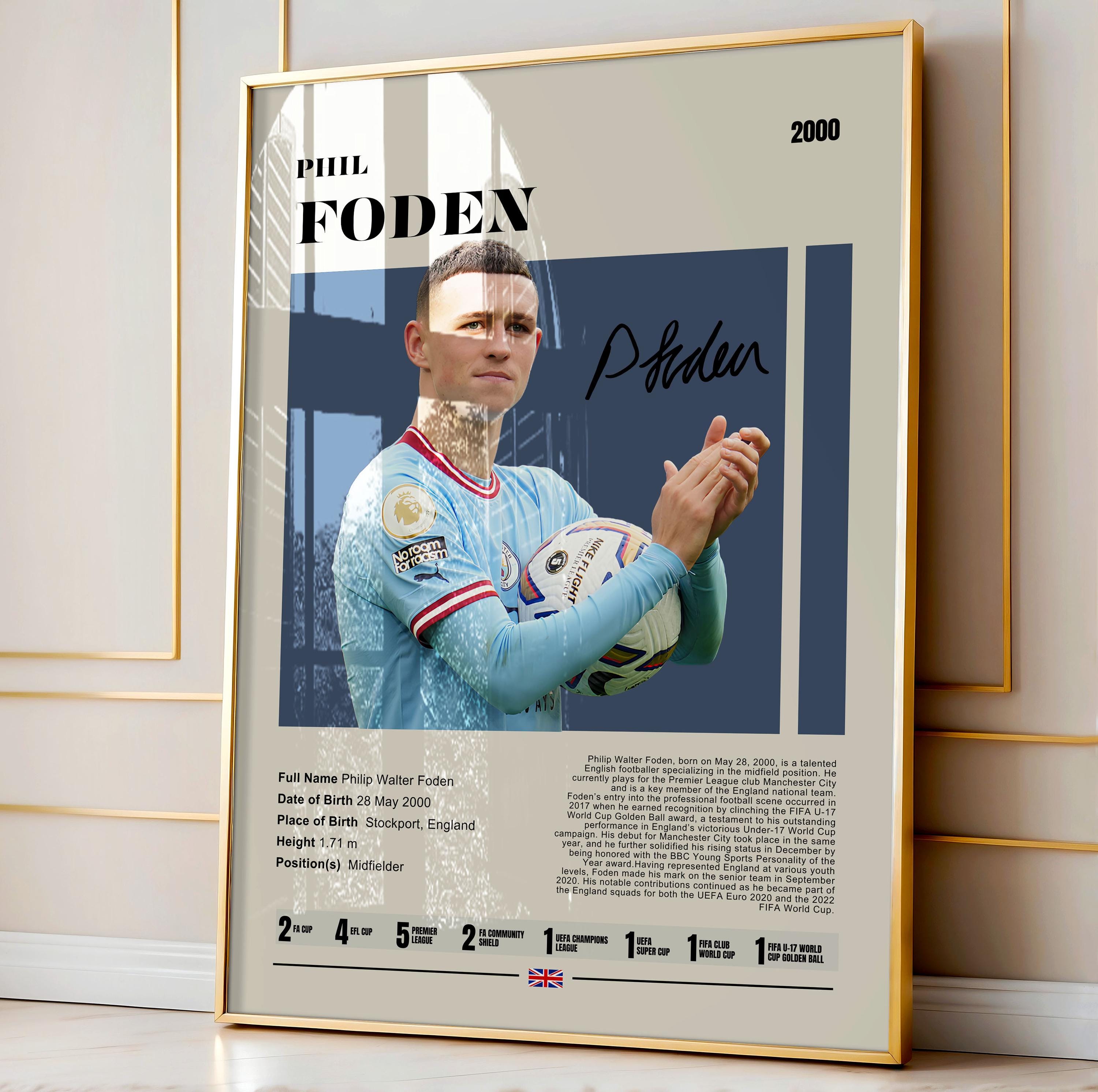Phil Foden, Manchester City, Sports Poster, High Resolution, Soccer Fan ...
