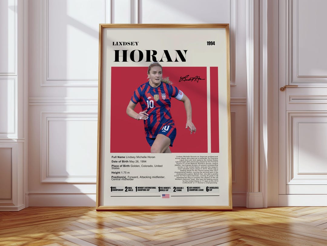 Lindsey Horan Poster, USWNT Poster, Lyon Poster, Sports Poster ...