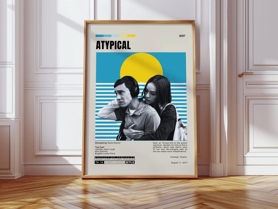 Atypical Tv Series Poster, Robia Rashid, Tv Series Print, Mid Century ...