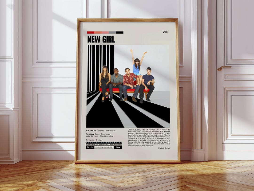 New Girl Tv Series Poster, New Girl Poster, Minimalist Tv Series ...