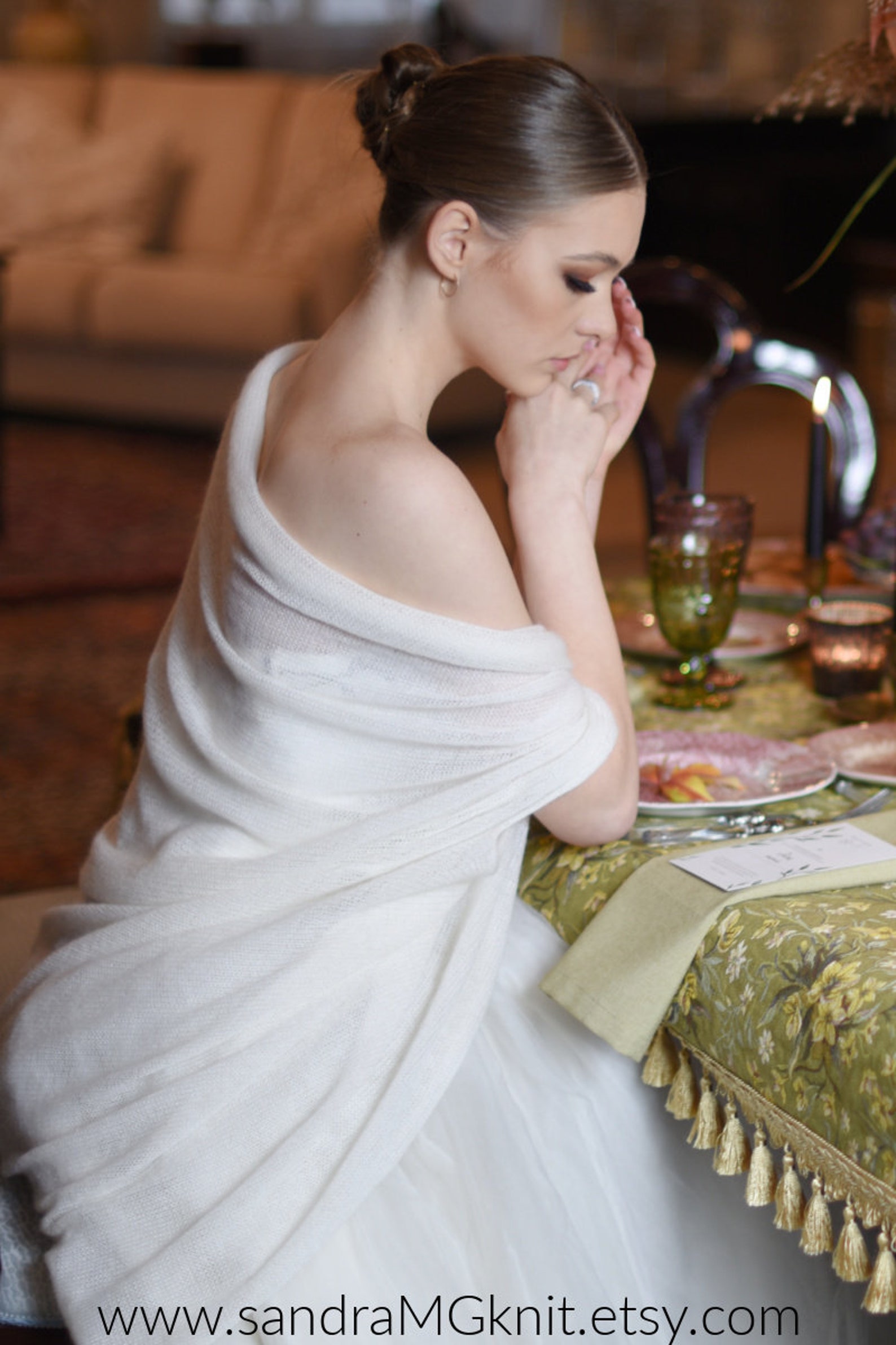 White Wedding Bolero Mohair Bridal Cover Up Wedding Shawl - Etsy